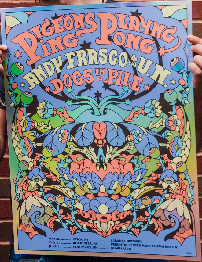 5/26-6/1 Show Poster by Tiffany Chin – Pigeons Playing Ping Pong